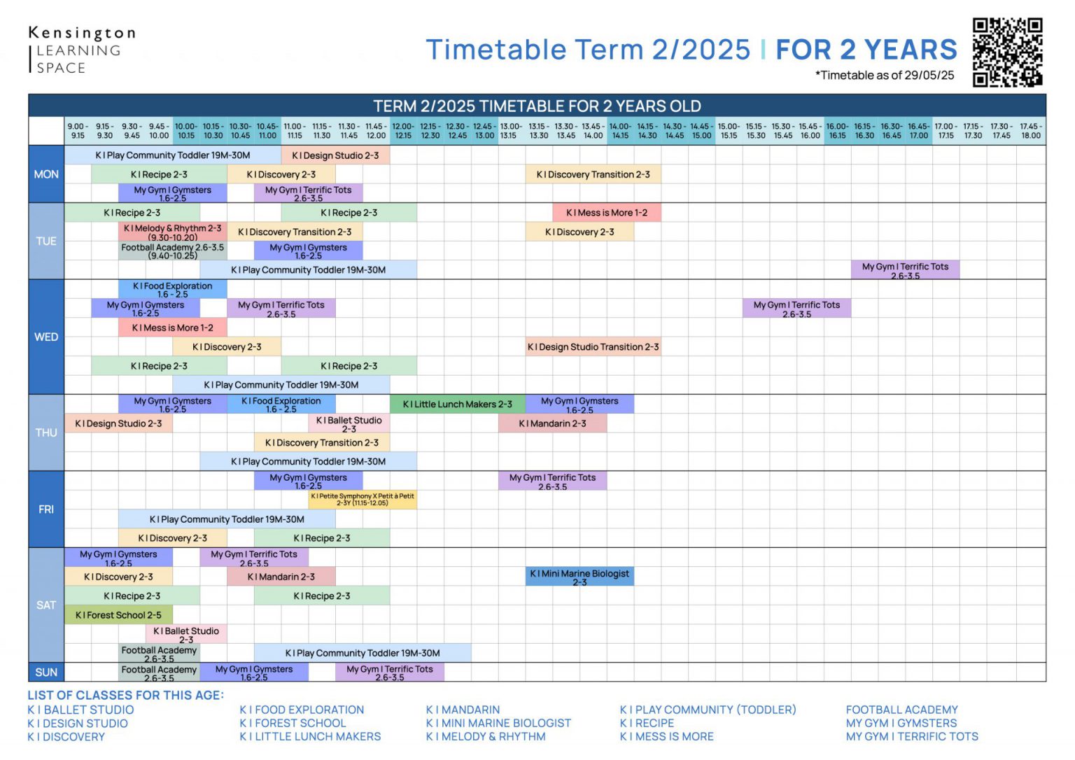 Term 2/2025 Timetable by Age & Promotion! ดูตารางเรียนเทอม 2/2025 ตาม ...