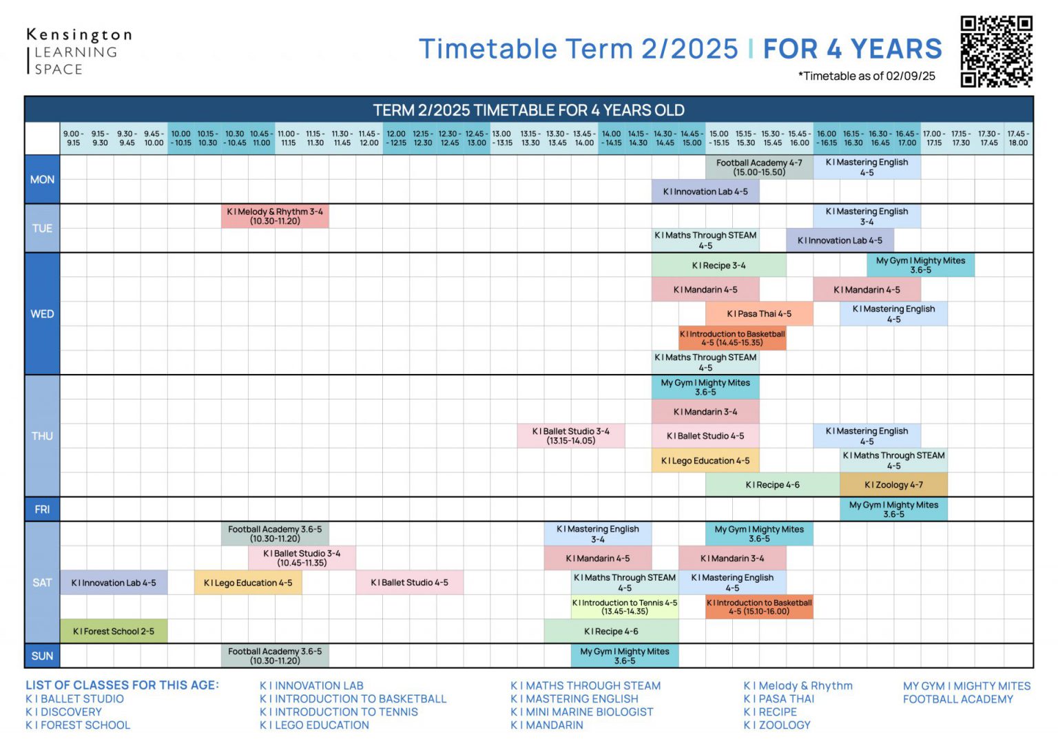 Term 2/2025 Timetable by Age & Promotion! ดูตารางเรียนเทอม 2/2025 ตาม ...
